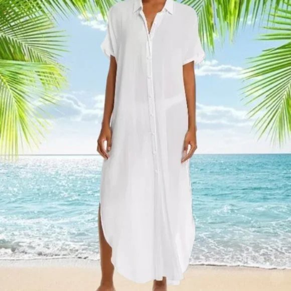 Aqua | Swim | Aqua Swim Coverupwhite Small | Poshmark